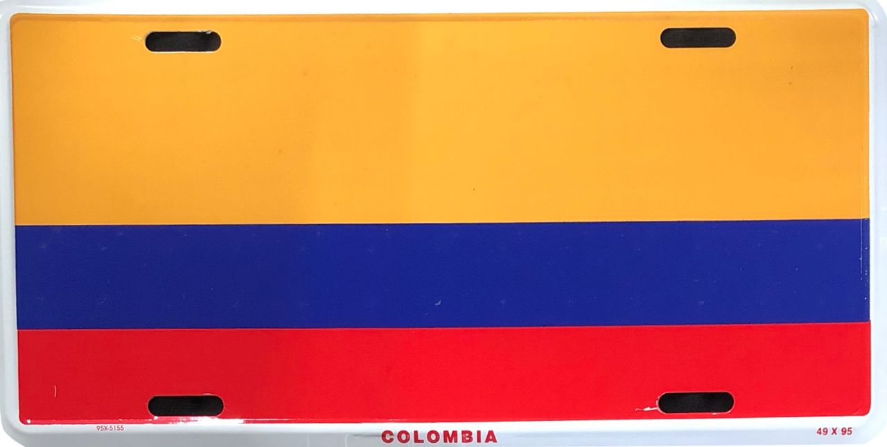 COLOMBIA LICENSE PLATE - Military Depot