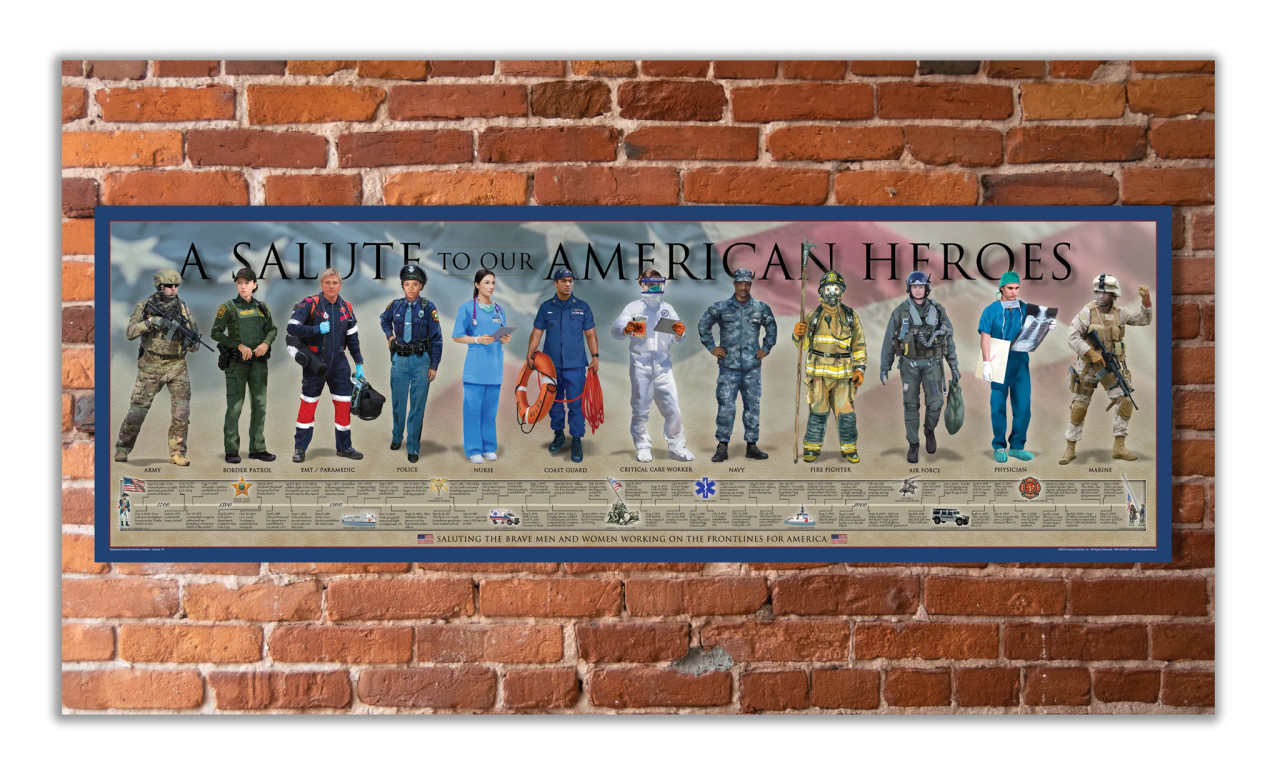 History of America: American Heroes Poster - Military Depot