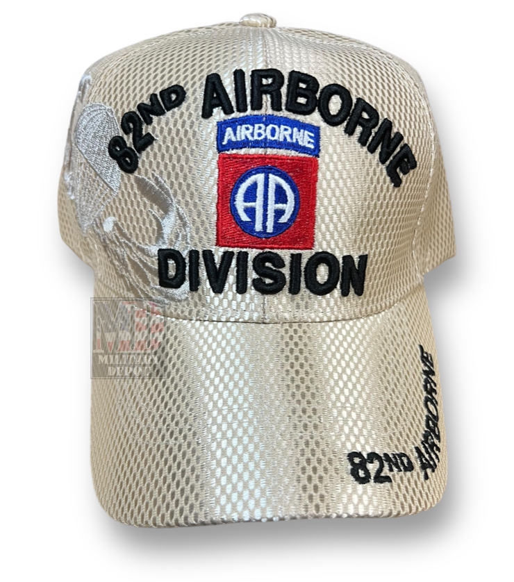 82nd Airborne Division Tan Mesh Cap - Military Depot
