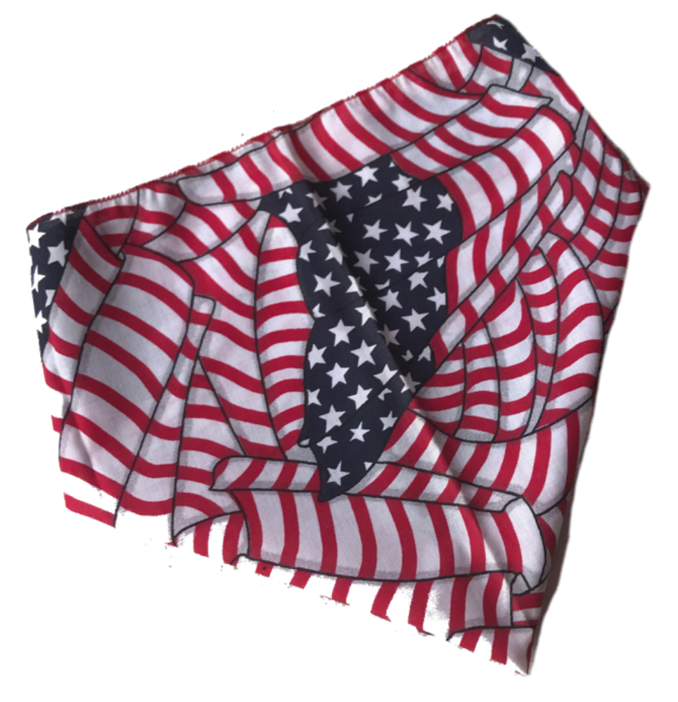 WAVING STARS AND STRIPES U.S.A. FLAG BANDANA - Military Depot