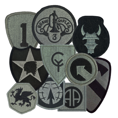100pc Assorted Army ACU Velcro Unit Patches - New - Military Depot