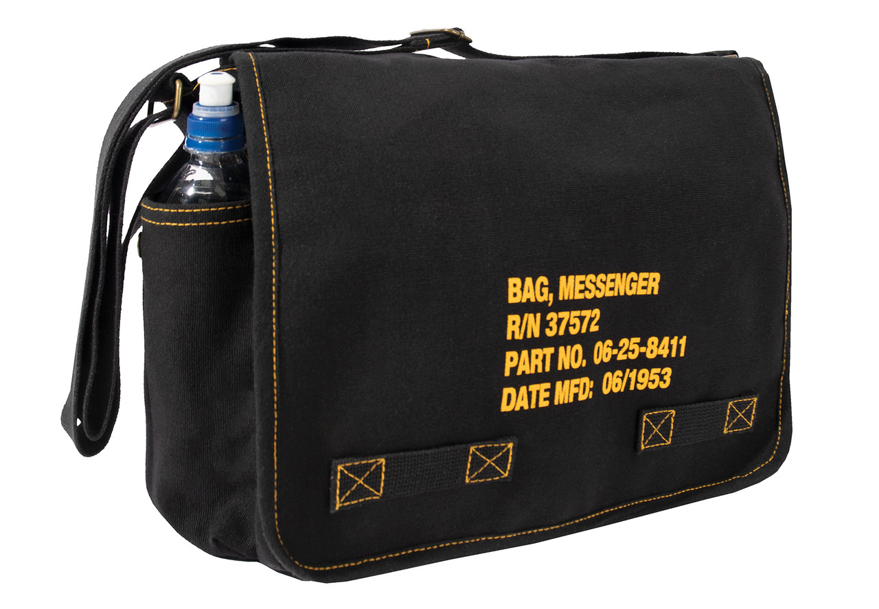 Classic Military Stencil Messenger Bag – Heavyweight Canvas for ...
