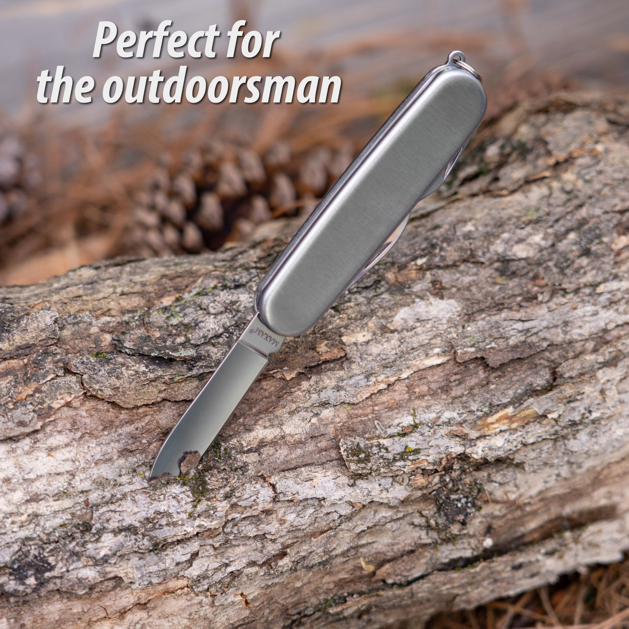 Maxam SKRCSS4 Multi Function Knife with Stainless Steel Handle - Military Depot