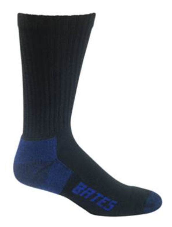 BATES MEN'S 3-PK COTTON COMFORT SOCK - BLACK - Military Depot