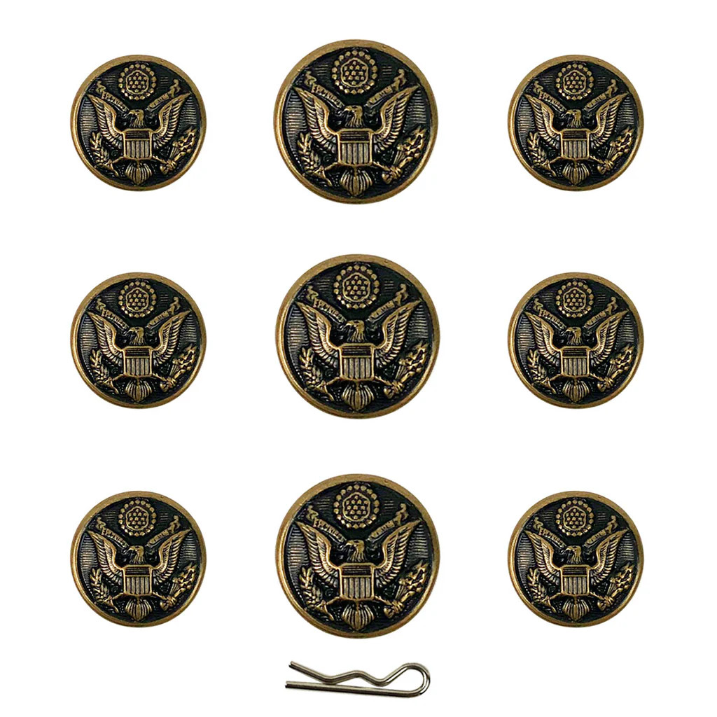 US Army AGSU Eagle Button Set of 9 - For Female Uniforms - Military Depot