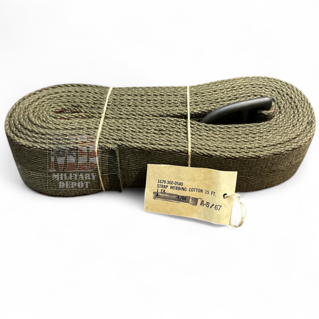 U.S. Military Cargo Strap 15FT x 2" Heavy Duty Webbing – NOS 1967 ...