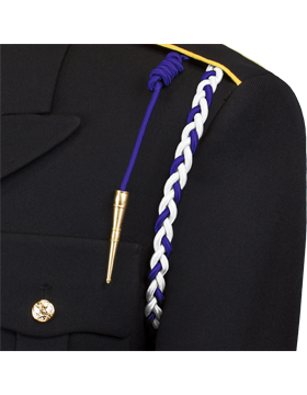 French Single Braid Two Color Shoulder Cord - Gold - Military Depot