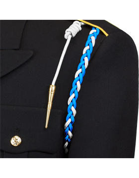 French Single Braid Two Color Shoulder Cord - Gold - Military Depot