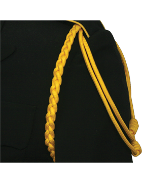 Single Braid One Color Two Knots Shoulder Cord - Military Depot