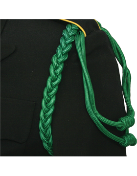 Single Braid One Color Two Knots Shoulder Cord - Military Depot