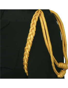 Single Braid One Color Two Knots Shoulder Cord - Military Depot