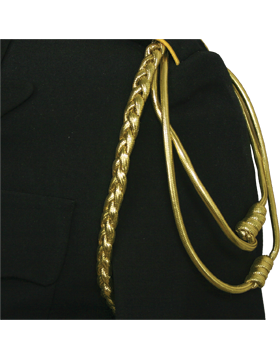 Single Braid One Color Two Knots Shoulder Cord - Military Depot