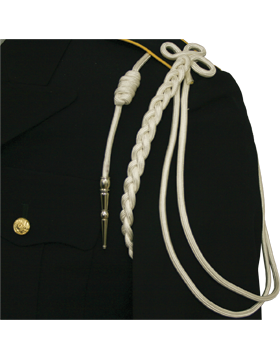 Double Strand One Color Shoulder Cord - Nickel - Military Depot