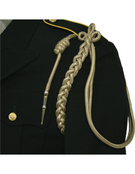 Double Strand One Color Shoulder Cord - Nickel - Military Depot