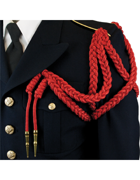 Dress Aiguillette One Color Shoulder Cord - Gold Tips - Military Depot