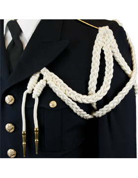 Dress Aiguillette One Color Shoulder Cord - Gold Tips - Military Depot