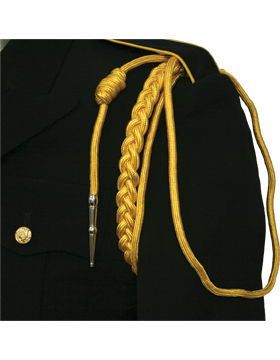 AF Two Strands One Color Shoulder Cord - Nickel - Military Depot