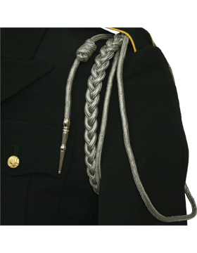 AF Two Strands One Color Shoulder Cord - Nickel - Military Depot