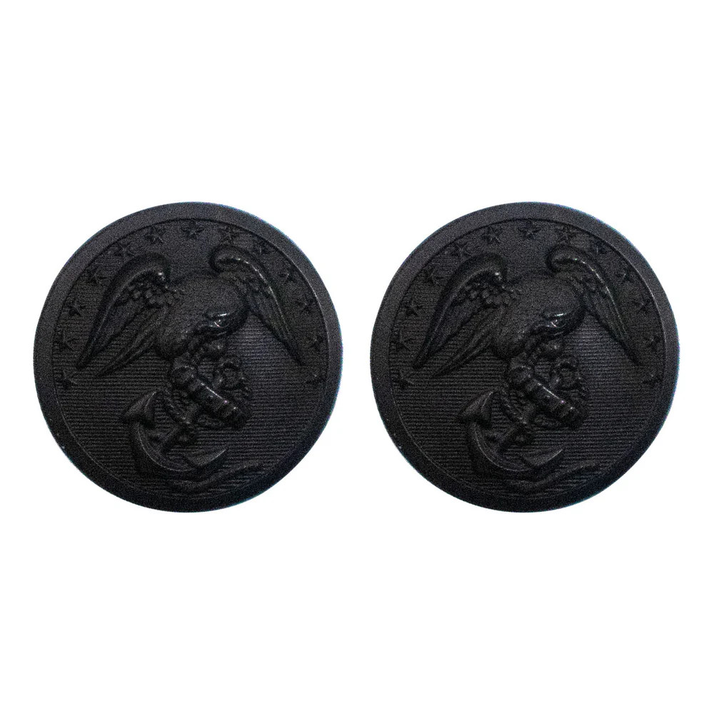 Marine Corps Black Plastic EGA Button 40 Ligne – USMC Service Coat Button