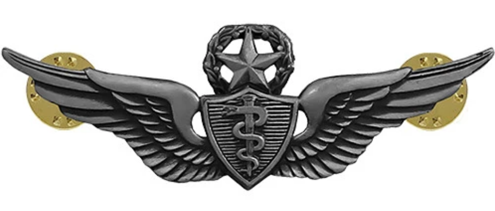 Army Flight Surgeon Badge - Master (Silver Oxidized) - Military Depot
