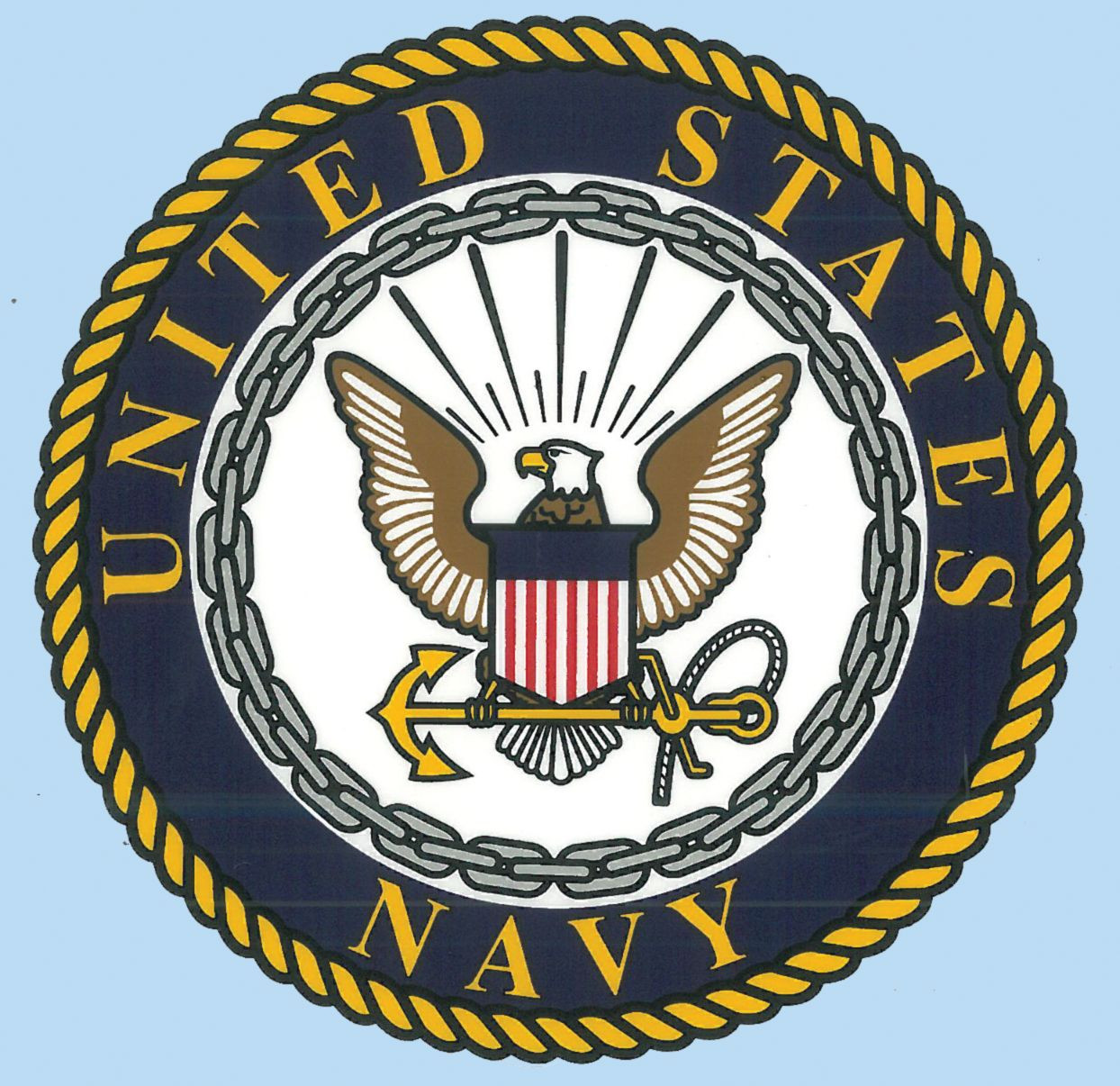U.S. Navy Crest Mylar Decal – 4.25"x4.25" Military Sticker – Made in ...