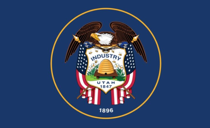 Utah Old State Flag Sticker