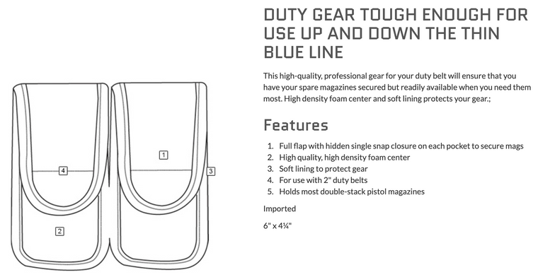 Double Staggered Mag Pouch - Military Depot