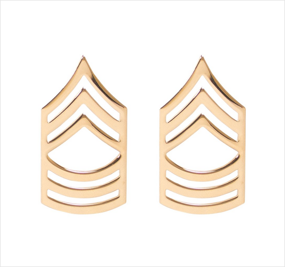 ARMY CHEVRON: MASTER SERGEANT - GOLD - Military Depot
