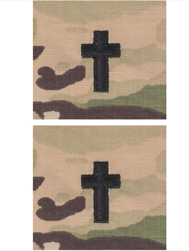 ARMY OFFICER BRANCH INSIGNIA: CHRISTIAN CHAPLAIN SEW ON - EMBROIDERED ...