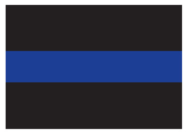 Thin Blue Line Sticker Decal 3" x 4.25" - Military Depot