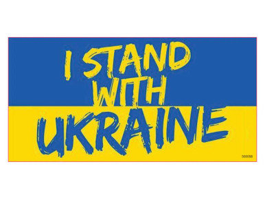 I Stand With Ukraine Bumper Sticker - Made in USA - Military Depot
