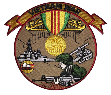 VIETNAM WAR SYMBOLIC IRON ON PATCH - 4"x4" - Military Depot