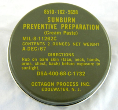 US Issue Vietnam Era Sunburn Preventive Preparation Cream Paste ...