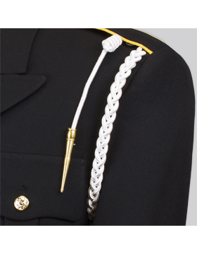 French Single Braid One Color Shoulder Cord - Gold - Military Depot