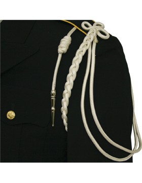 Double Strand One Color Shoulder Cord - Nickel - Military Depot