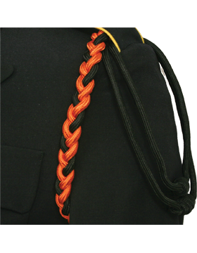 Single Braid Two Color Two Knots Shoulder Cord - Military Depot