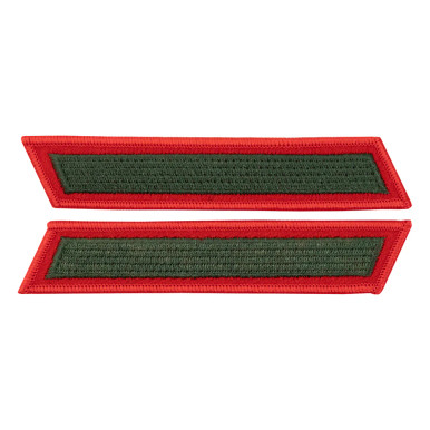 Marine Corps Green on Red Service Stripes - 1 Stripe Large - Sold in Pairs