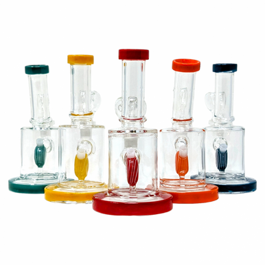 ASSORTED COLOR LOLLIPOP PERC WATER PIPE 6" [WP148]