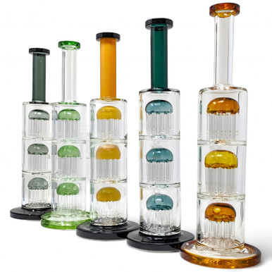 TRIPLE TREE PERC STRAIGHT NECK WATERPIPE 12.5" [WP151]