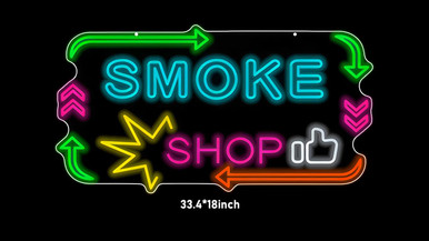 SMOKE SHOP 3 - LED SIGN