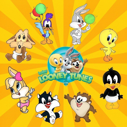 Wook Imprimibles Looney Tunes Baby Clipart Png + Digital Paper Kit
