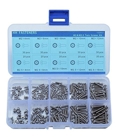 HH Fasteners M2 M25 Pin Torx Security Screws Assorted Stainless Steel Kit