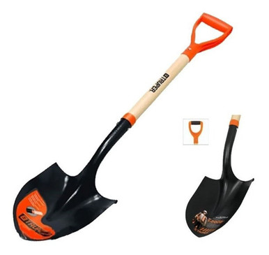 Truper Heart Shovel with Wooden Handle and Ergonomic Grip