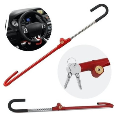 Cq Legend Anti-Theft Steering Wheel and Pedal Lock in Steel for Cars