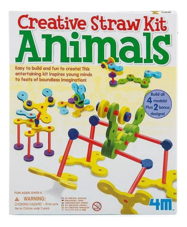 4M Creative Straw Animals - Build Your Own Animal Kits