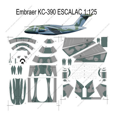 Embraer KC-390 Escala 1.125 Papercraft