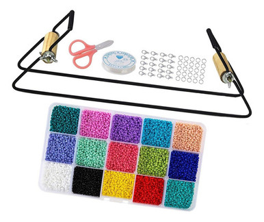 Generic Metal Bead Loom Kit with Elastic Cord