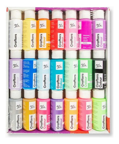 Crafters Color Decorative Acrylic Set 21 Pieces 60ml for Crafts