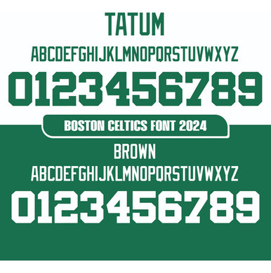Instituto.Font Tipografía NBA Boston Celtics 2024