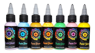 Extreme Pastel Ink Set - 7 Colors for Tattooing